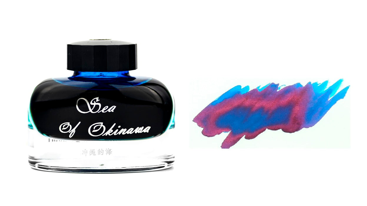 Ostrich Sheening Fountain Pen Ink Bottle, 30ml, Sea Of Okinawa – Pen ...